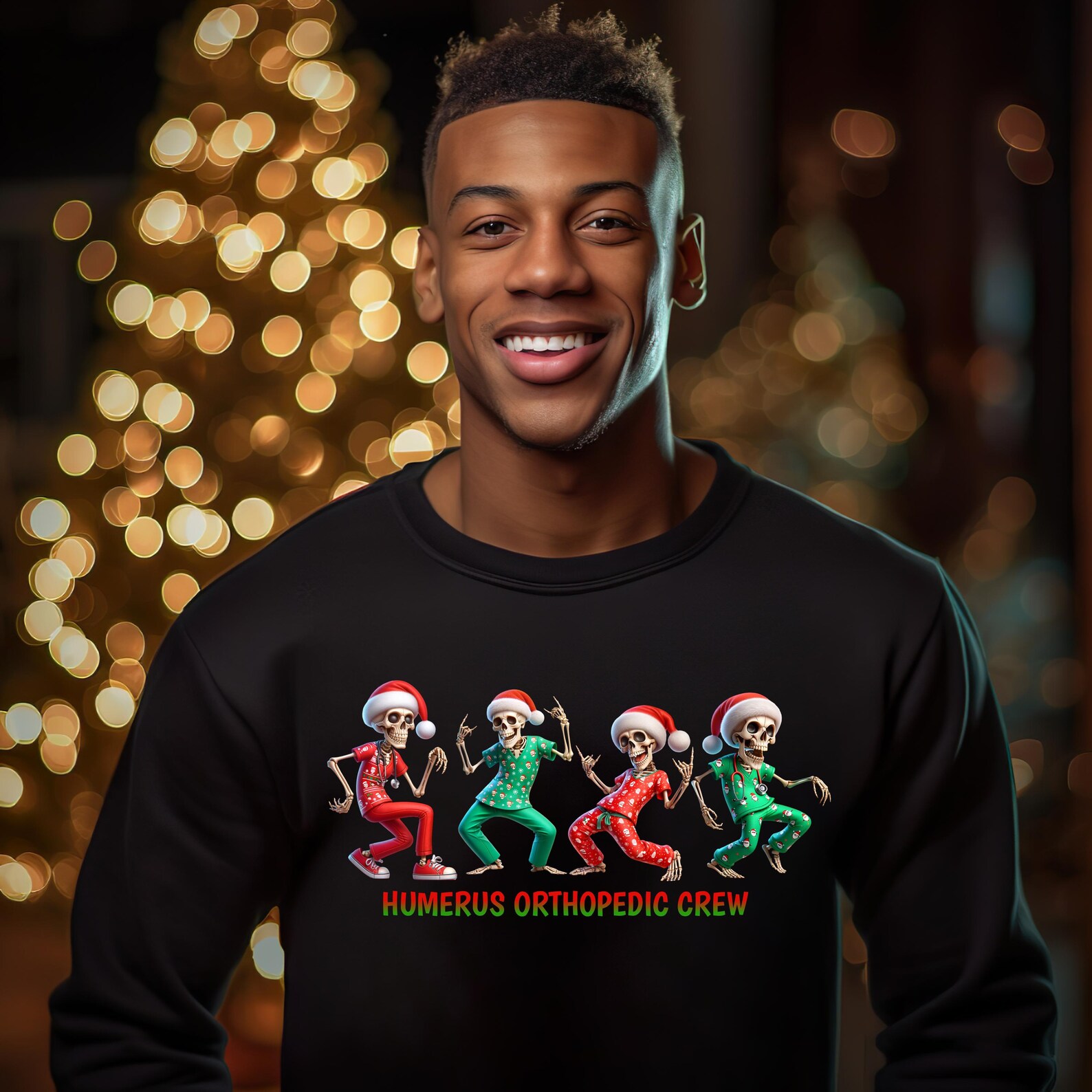 Christmas Orthopedic Crew PNG, Humerus Funny Dancing Skeletons ...