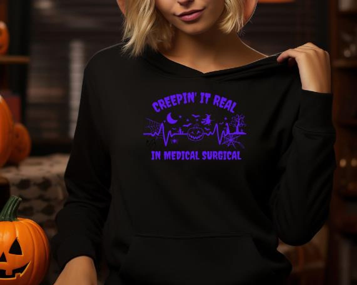 Halloween Medical Surgical 300 DPI PNG Svg, Spooky Med Surg, RN ...