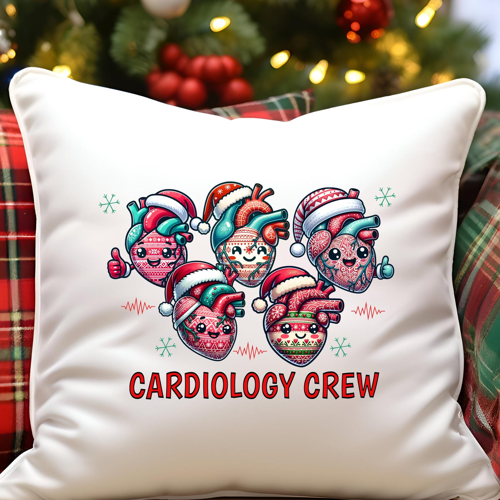 Christmas Cardiology Crew Png, Cute Anatomical Heart Holiday Clipart ...