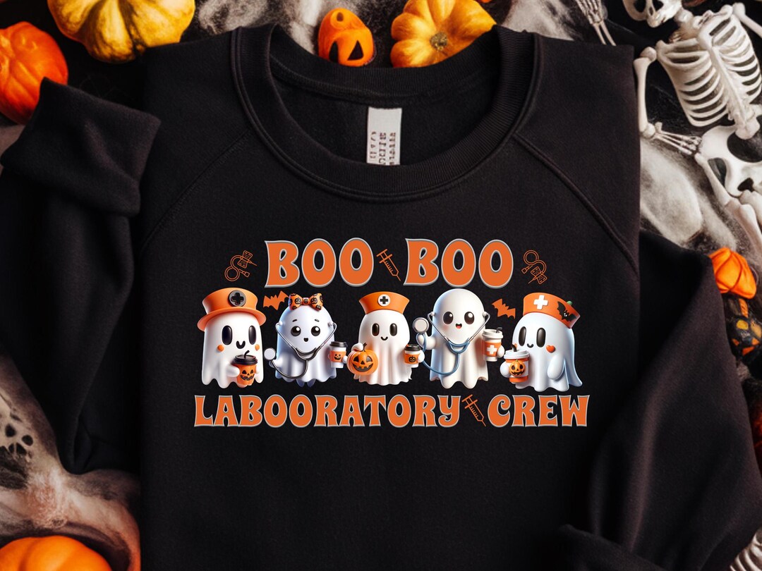 Halloween Laboratory Crew Ghost PNG, 3D Cute Phlebotomy Lab Technician ...