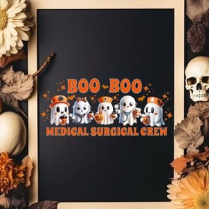 Halloween Nurse Ghost Crew Clipart Bundle PNG, Emergency Department ...