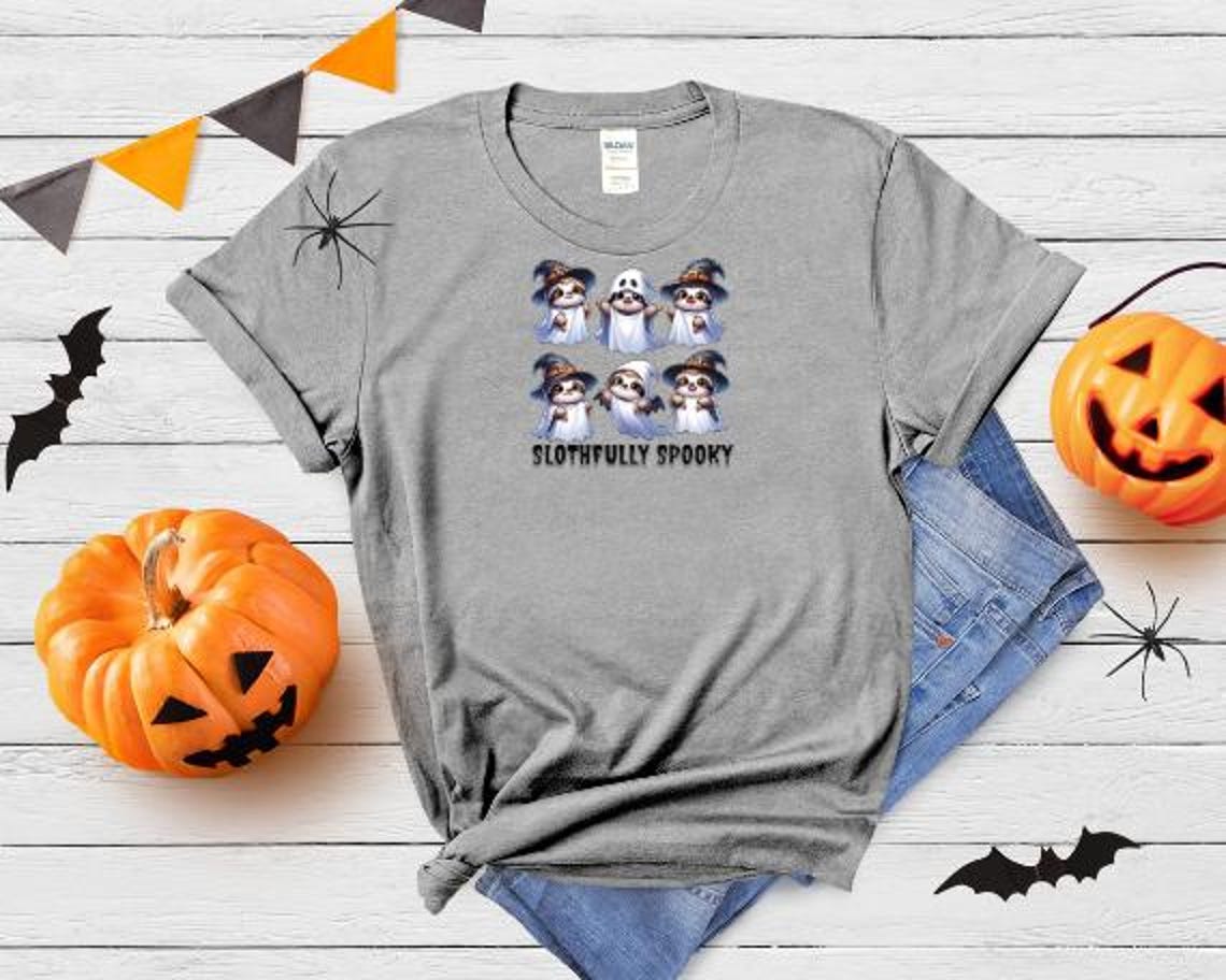 Halloween Cute Sloth Ghost Png, 3D Spooky Sloth Ghost Digital Download ...