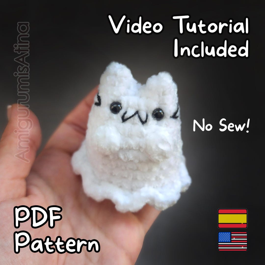 Pusheen the Ghost Cat Pattern - Halloween Decoration - Amigurumi PDF ...