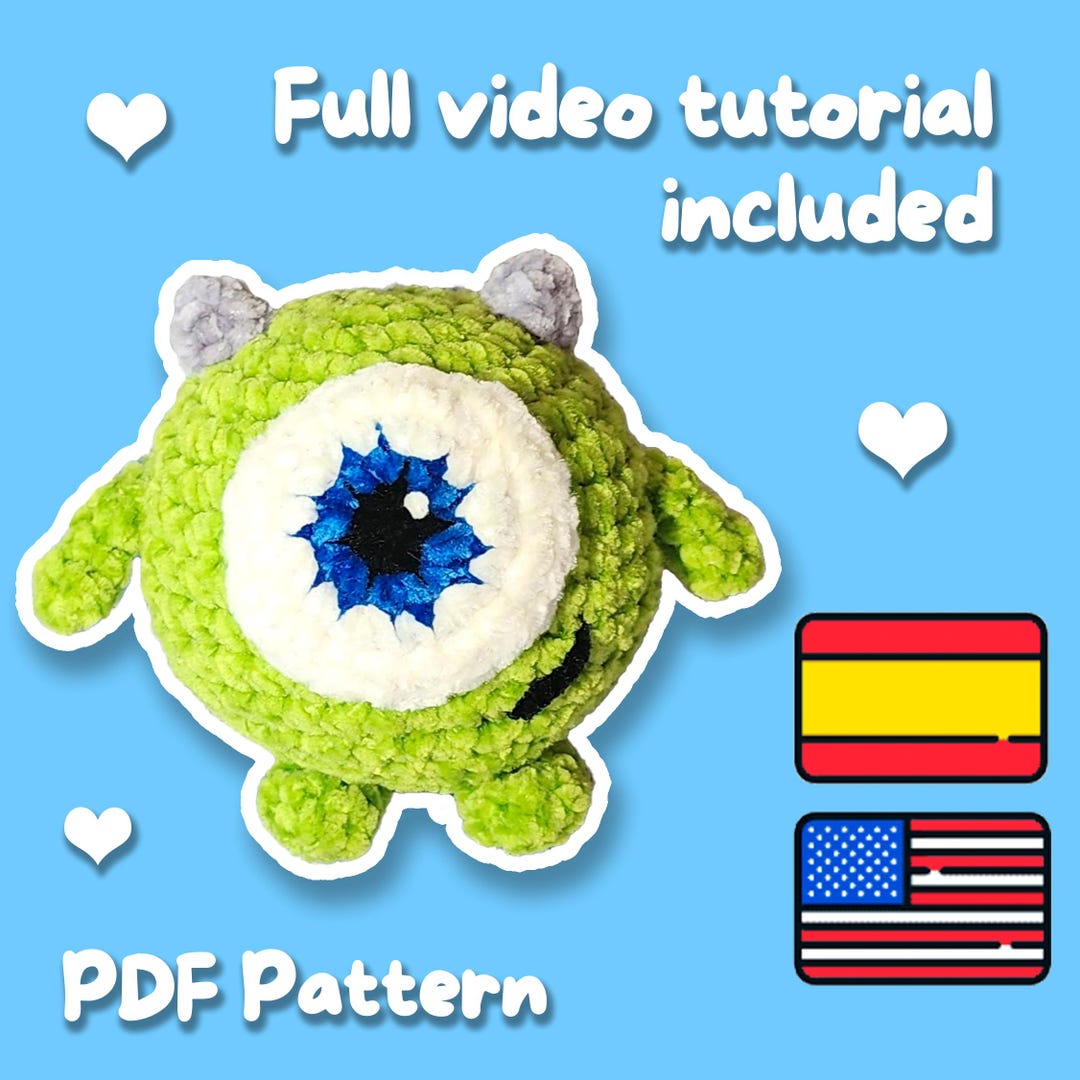 Mike Wazowski Pattern - Amigurumi PDF - Etsy