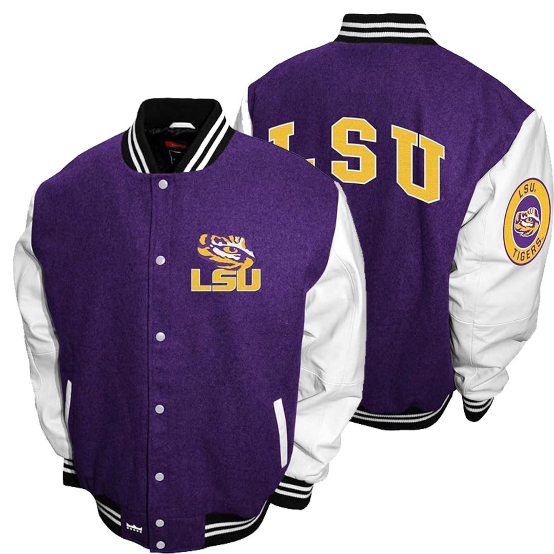 Customized Louisiana State University Vintage LSU Varsity Jacket ...