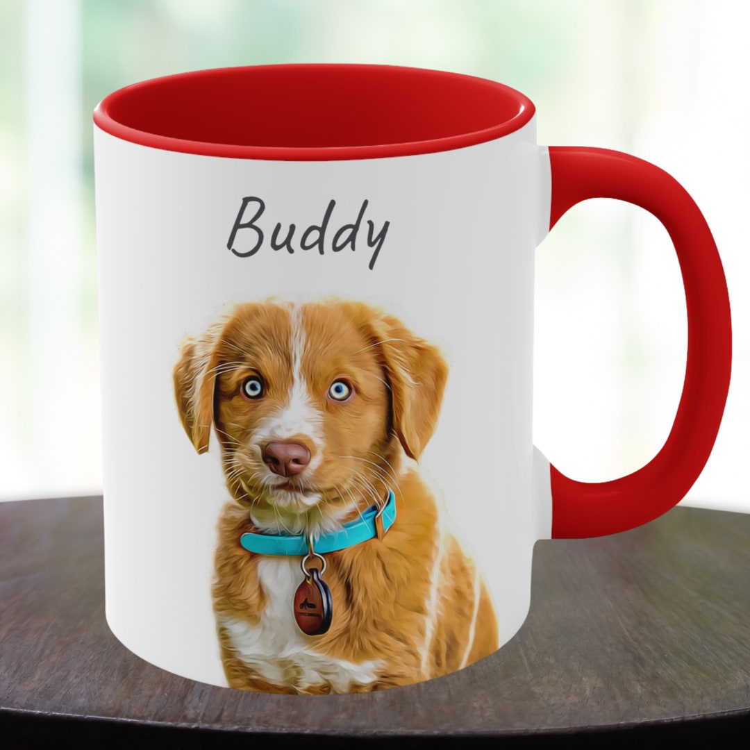 Custom Dog Coffee Mug, Personalized Pet Photo Mug, Custom Dog Mom Mug ...
