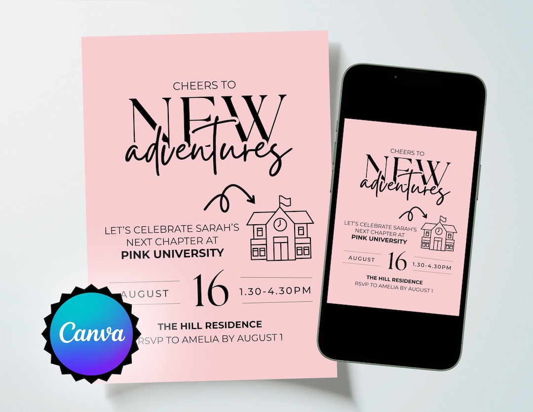 Editable College Send off Party Invitation | High School Graduate ...