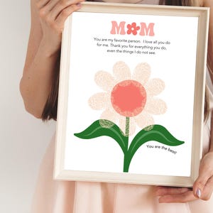 Mother's Day Fingerprint Printable, DIY Gift for Mom, Gift for Mom ...