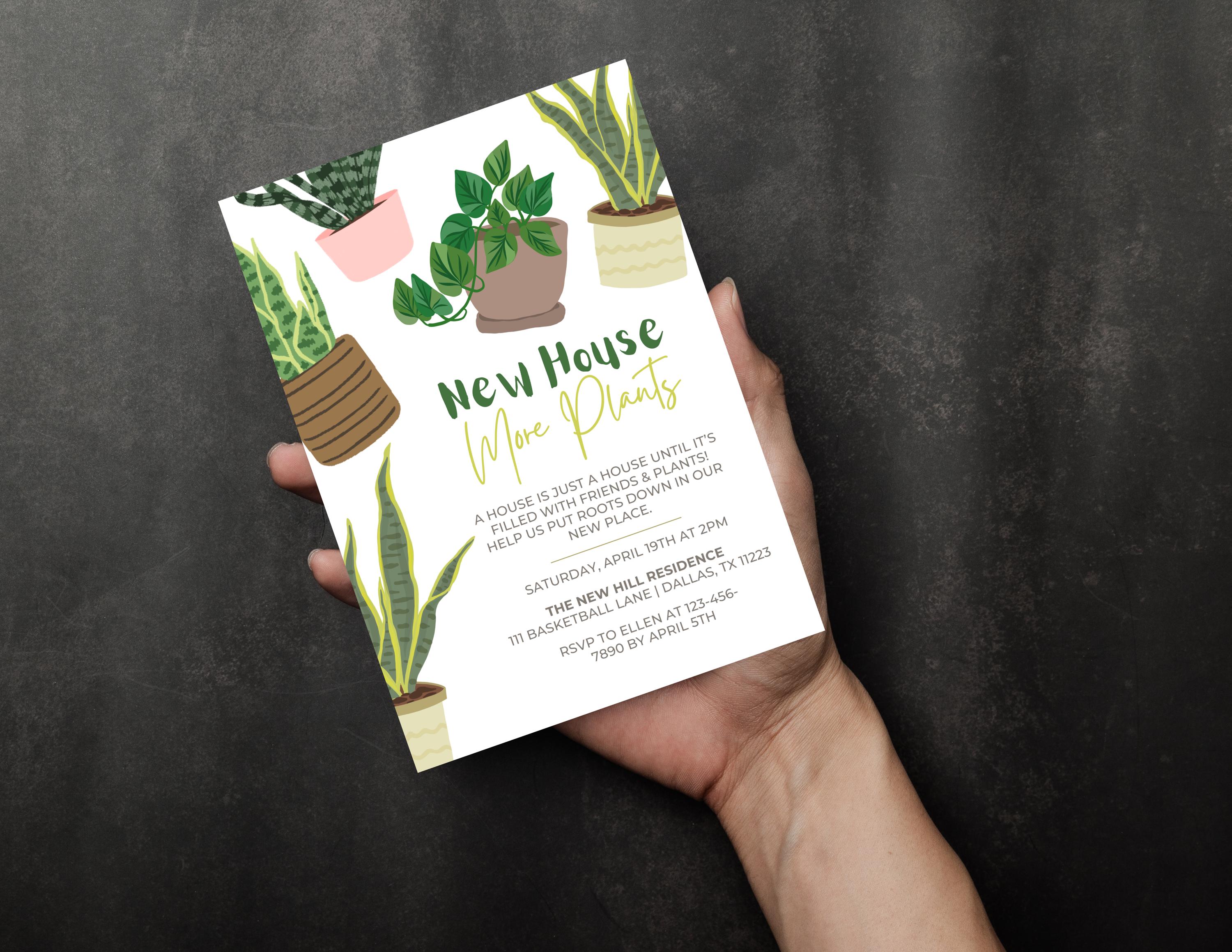 Editable Housewarming Invitation Template | Spring Housewarming Party ...