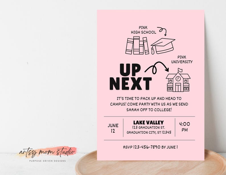Editable College Send off Party Invitation | High School Graduate ...