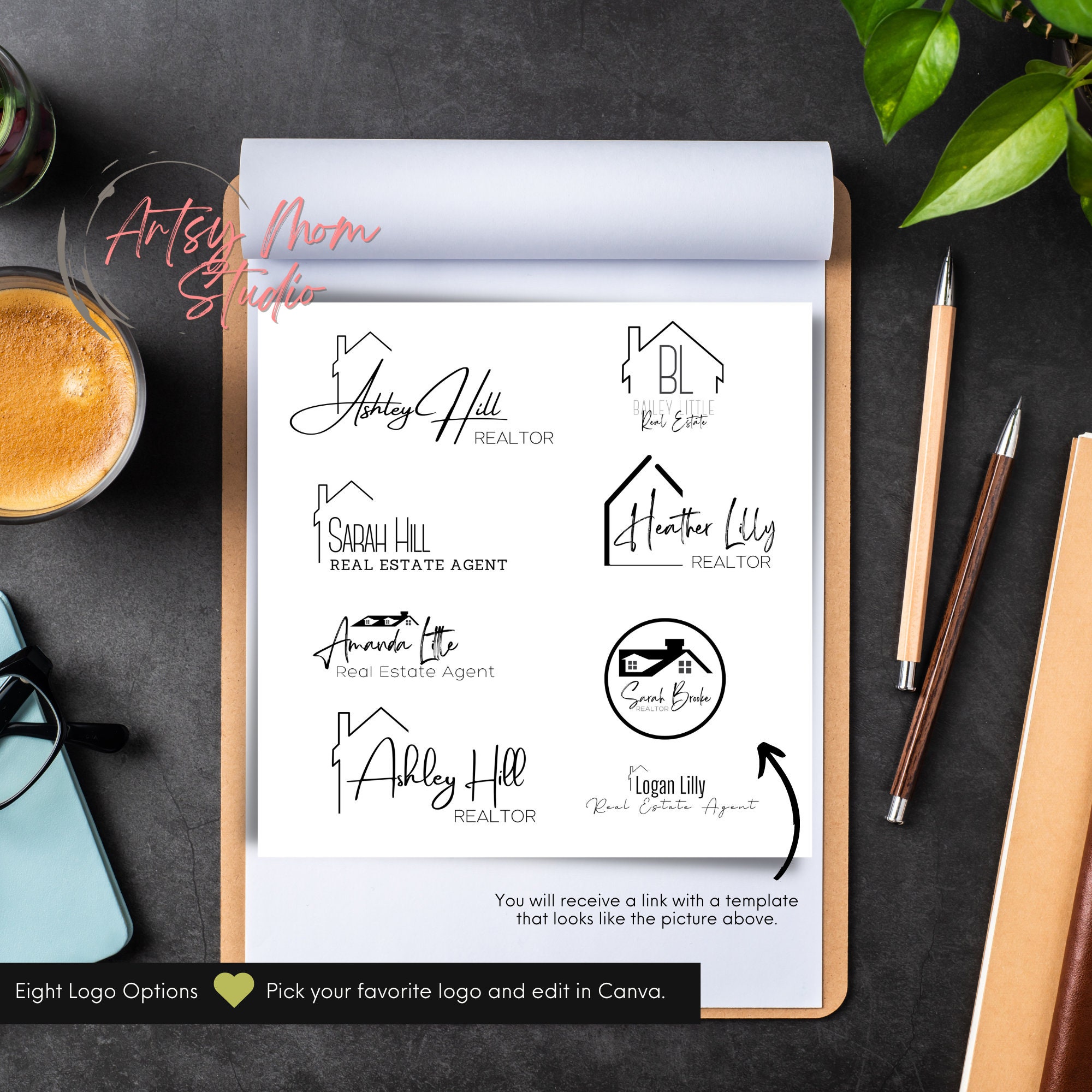 Realtor Logos, Pre-made Real Estate Logos, Real Estate Branding, Simple ...