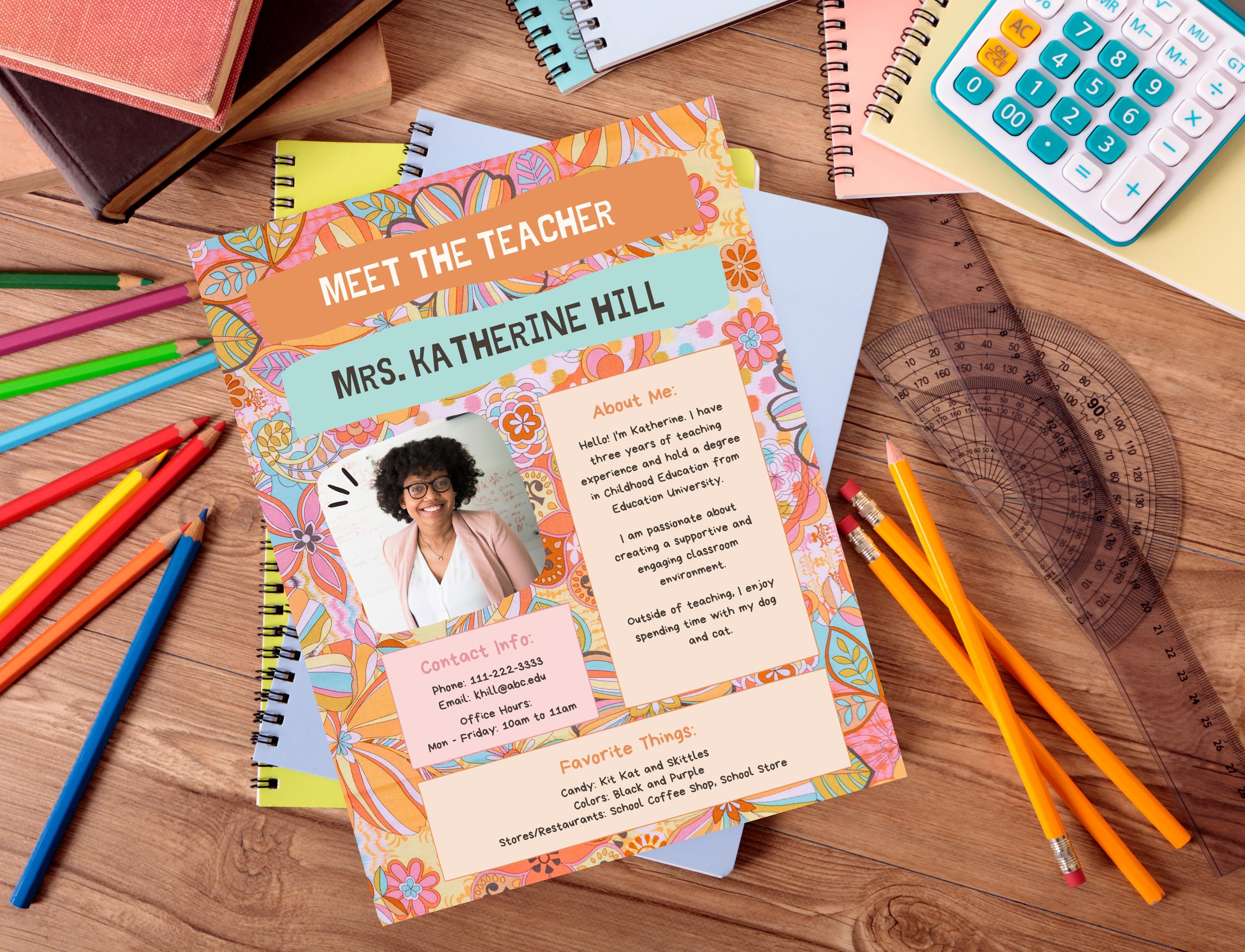 Meet the Teacher, Teacher Template, Editable Meet the Teacher Template ...
