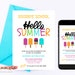 EDITABLE End of School Party Invitation, Hello Summer, Goodbye Schools ...