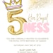 Her Royal FIVENESS Invitation, Royal Fiveness Birthday Invitation ...