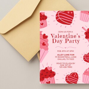 Editable Valentines Day Party Invitation Kids Valentines Day Party ...