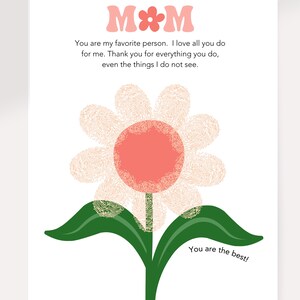 Mother's Day Fingerprint Printable, DIY Gift for Mom, Gift for Mom ...