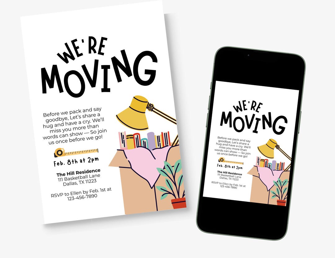 Moving Away Party Invitation Template: Farewell Celebration (instant ...