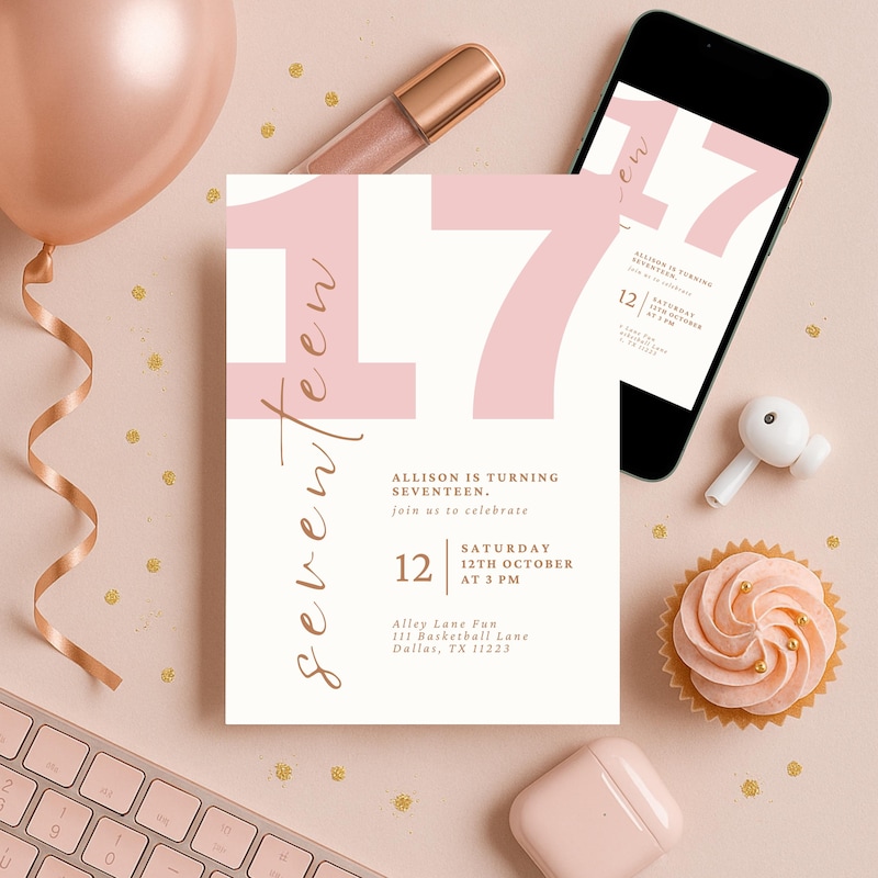 Teen 5 17 Invite - Etsy
