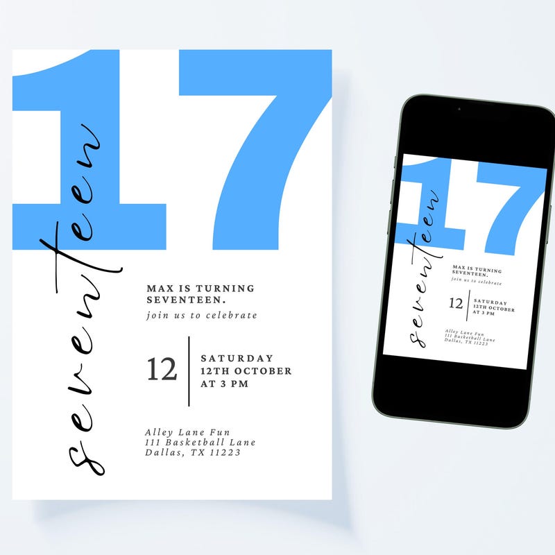 17th Birthday Party - Etsy