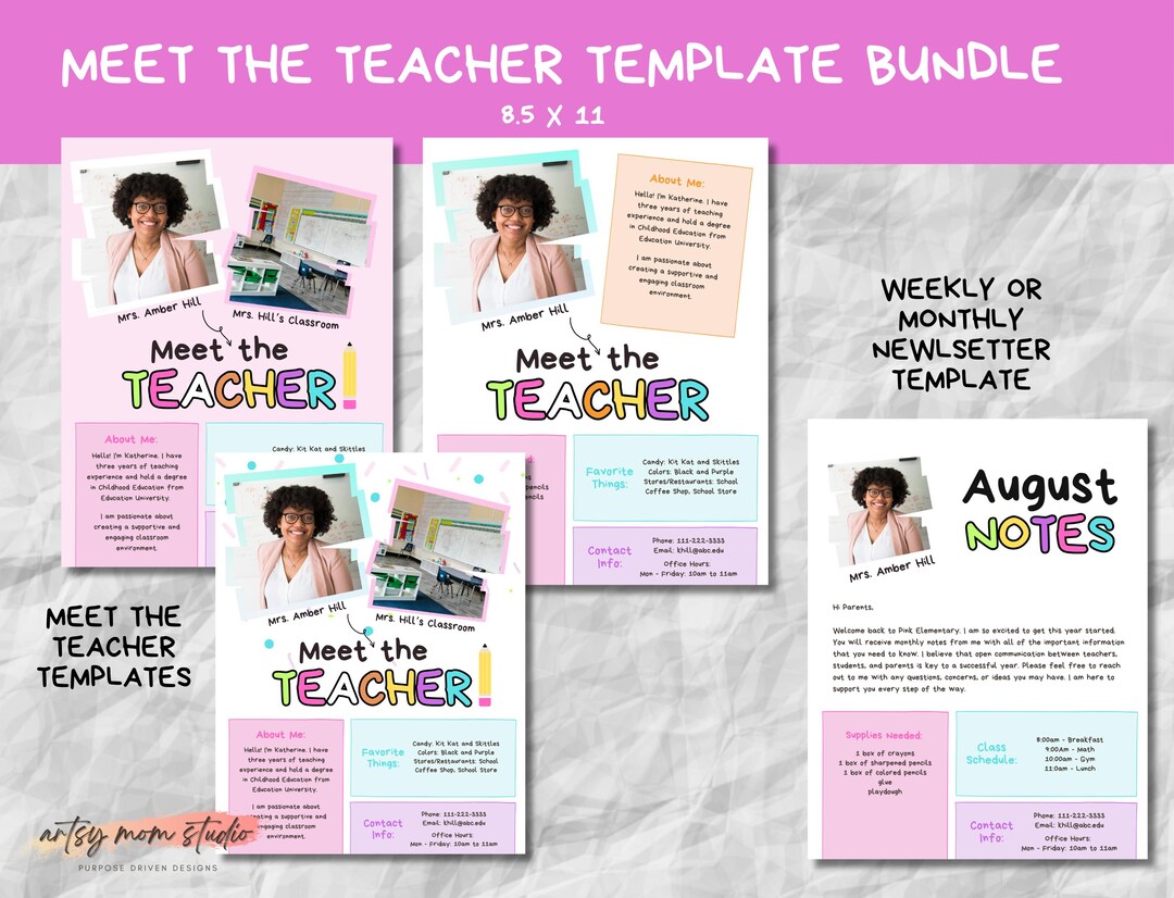 Meet the Teacher Template Bundle, Editable Meet the Teacher Template ...