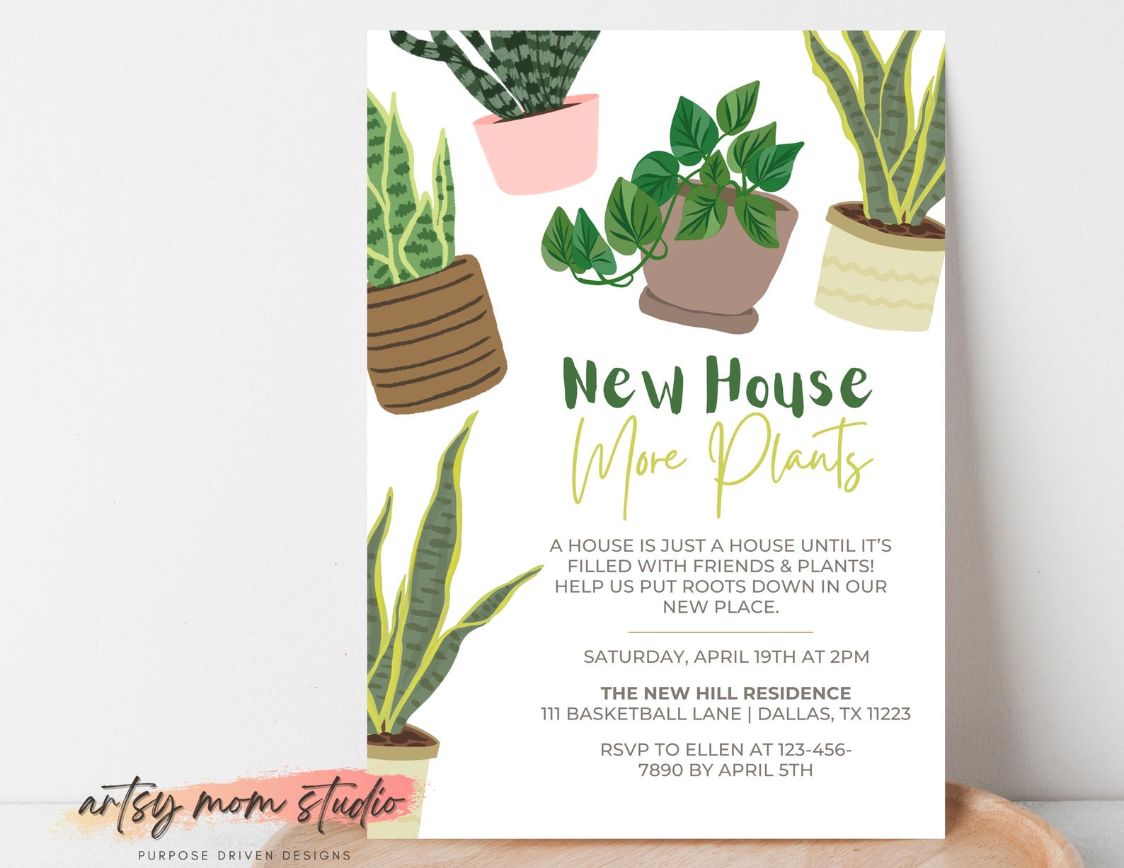 Editable Housewarming Invitation Template | Spring Housewarming Party ...