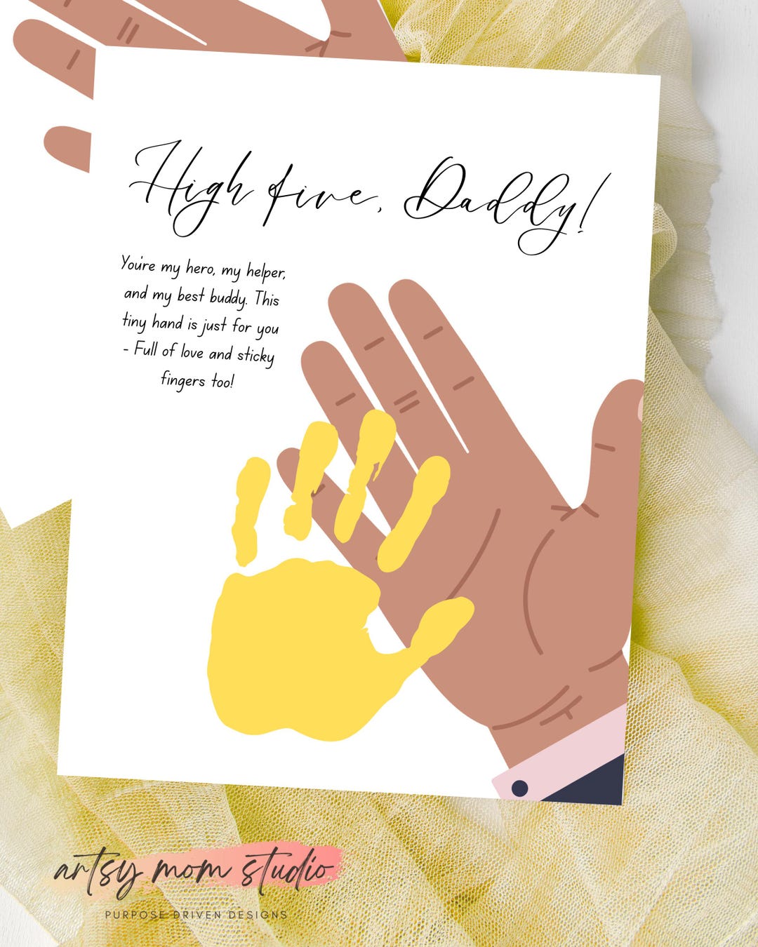 Father's Day Handprint Printable, DIY Gift for Dad, Gift for Dad ...