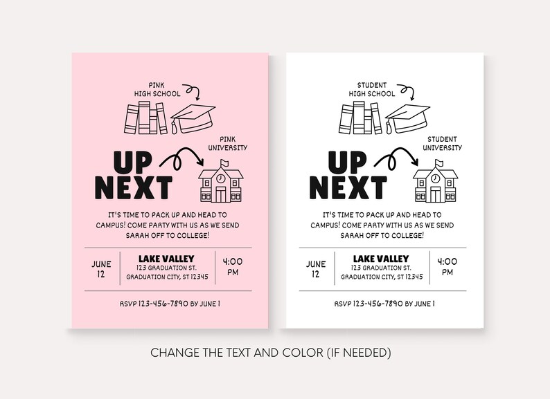 College Send off Party Invitation Trunk Party Invitation, College or ...