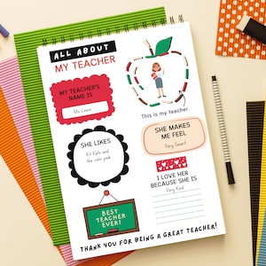 Teacher Appreciation Gift | Fill-in-the-blank Printable | Thank You ...
