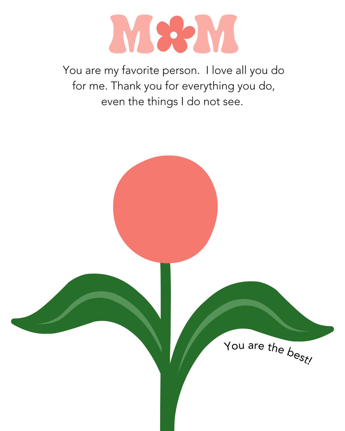 Mother's Day Fingerprint Printable, DIY Gift for Mom, Gift for Mom ...