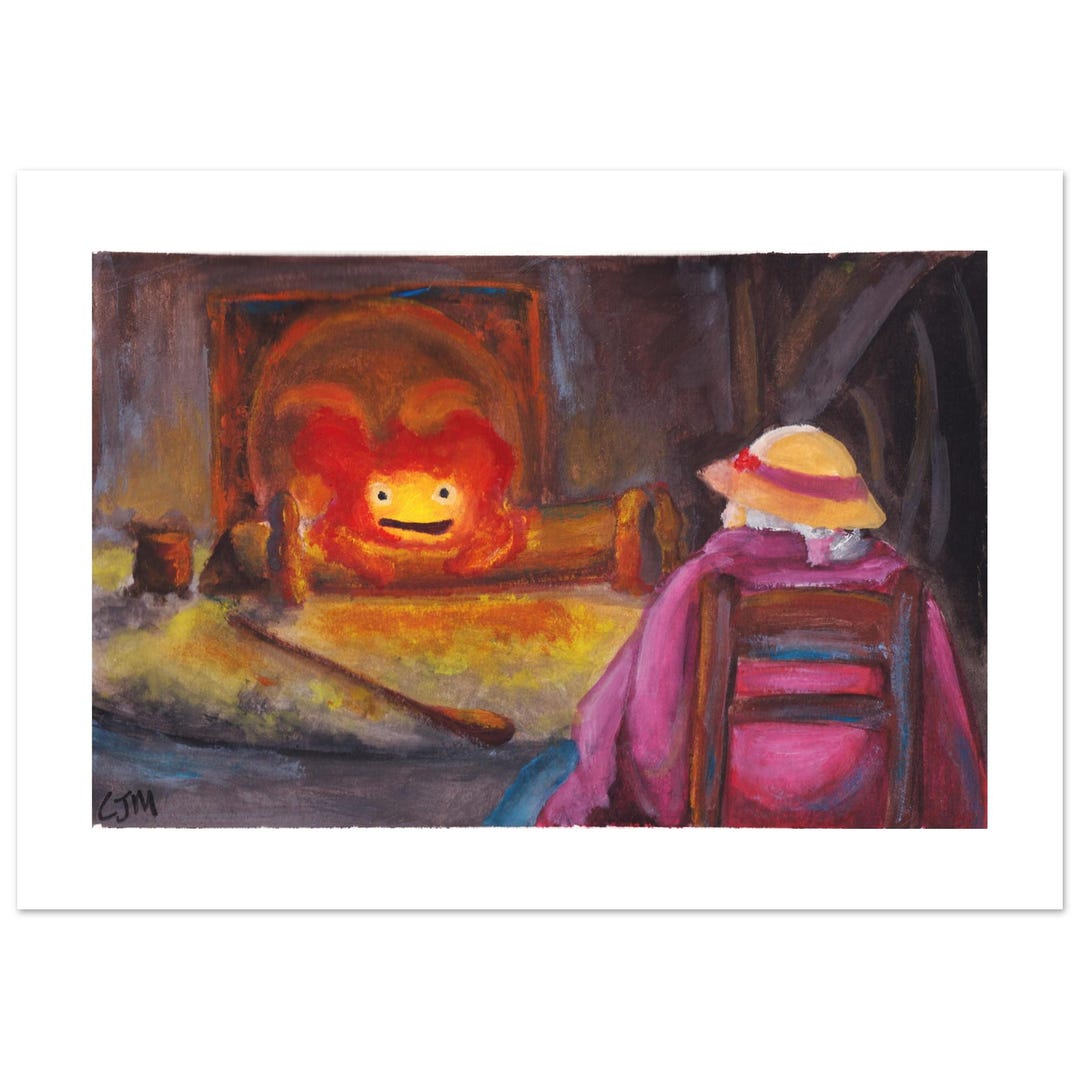 Calcifer and Sophie: Fine Art Poster - Etsy