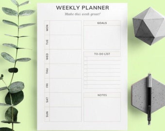 Custom Digital Weekly ADHD Planner Undated Student Weekly Organizer ...