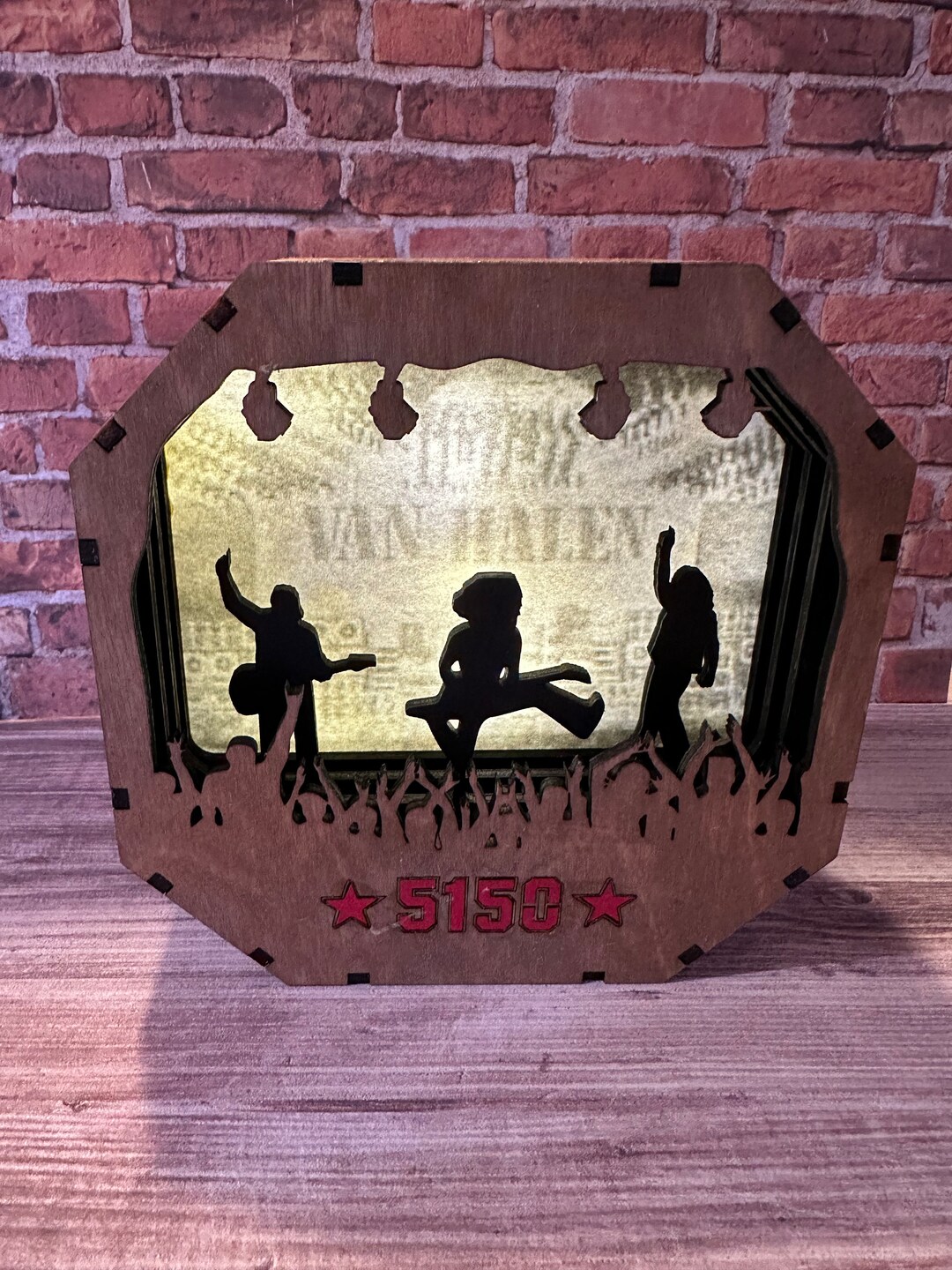 Van Halen 5150 Concert Light Box: Baltic Birch Wood, Rock & Roll Decor ...