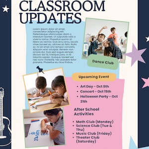 Eras Classroom Poster, Trendy Swiftie Classroom Updates Letter, 8.5x11 ...