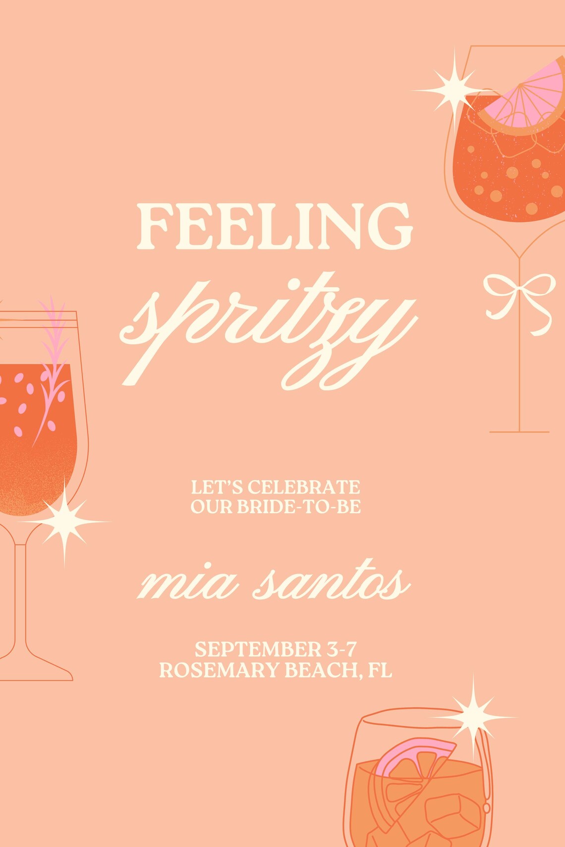 Feeling Spritzy Bachelorette Welcome Sign, Aperol Spritz Bachelorette ...
