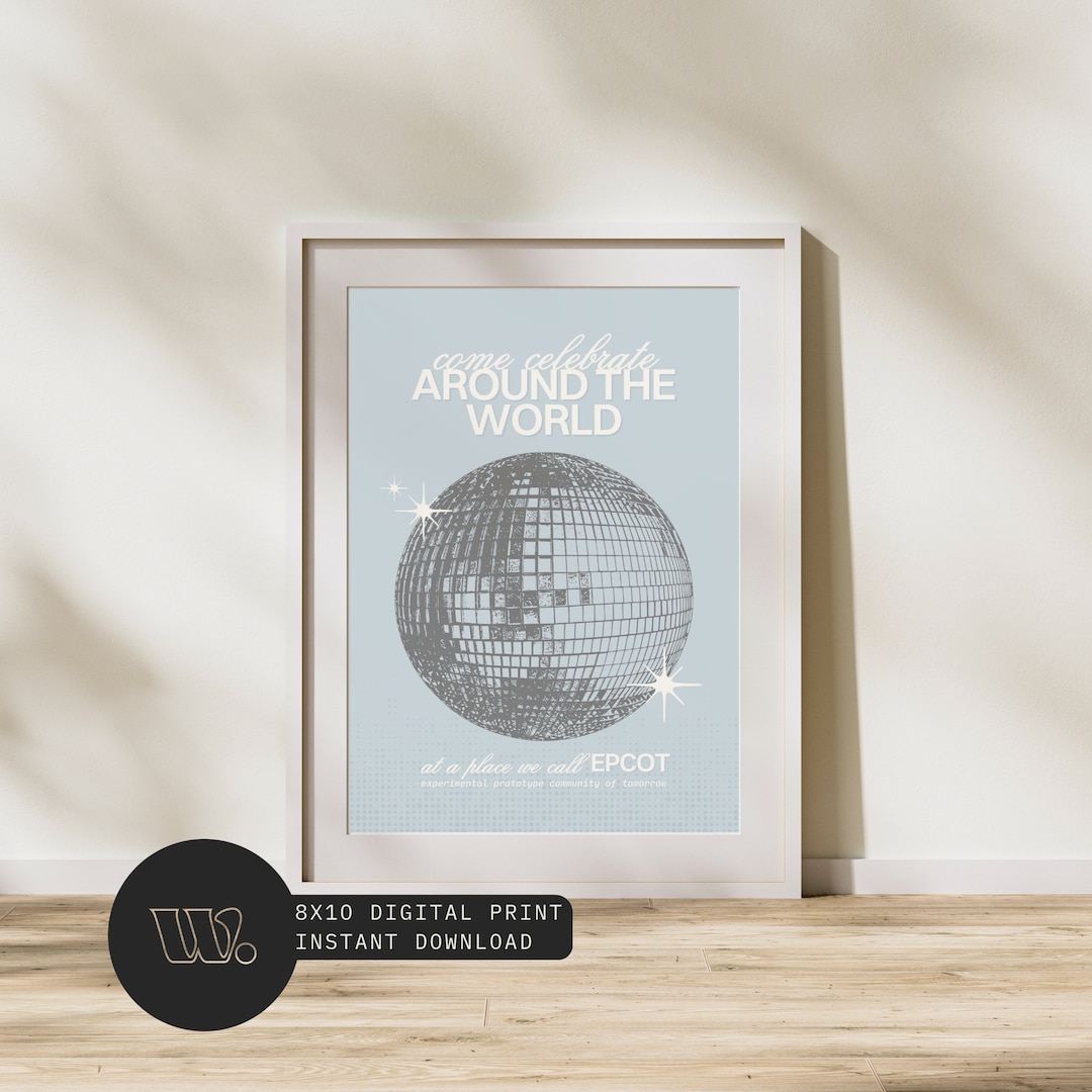 Epcot Around the World Poster, 8x10 Digital Print, Modern Wdw Print ...