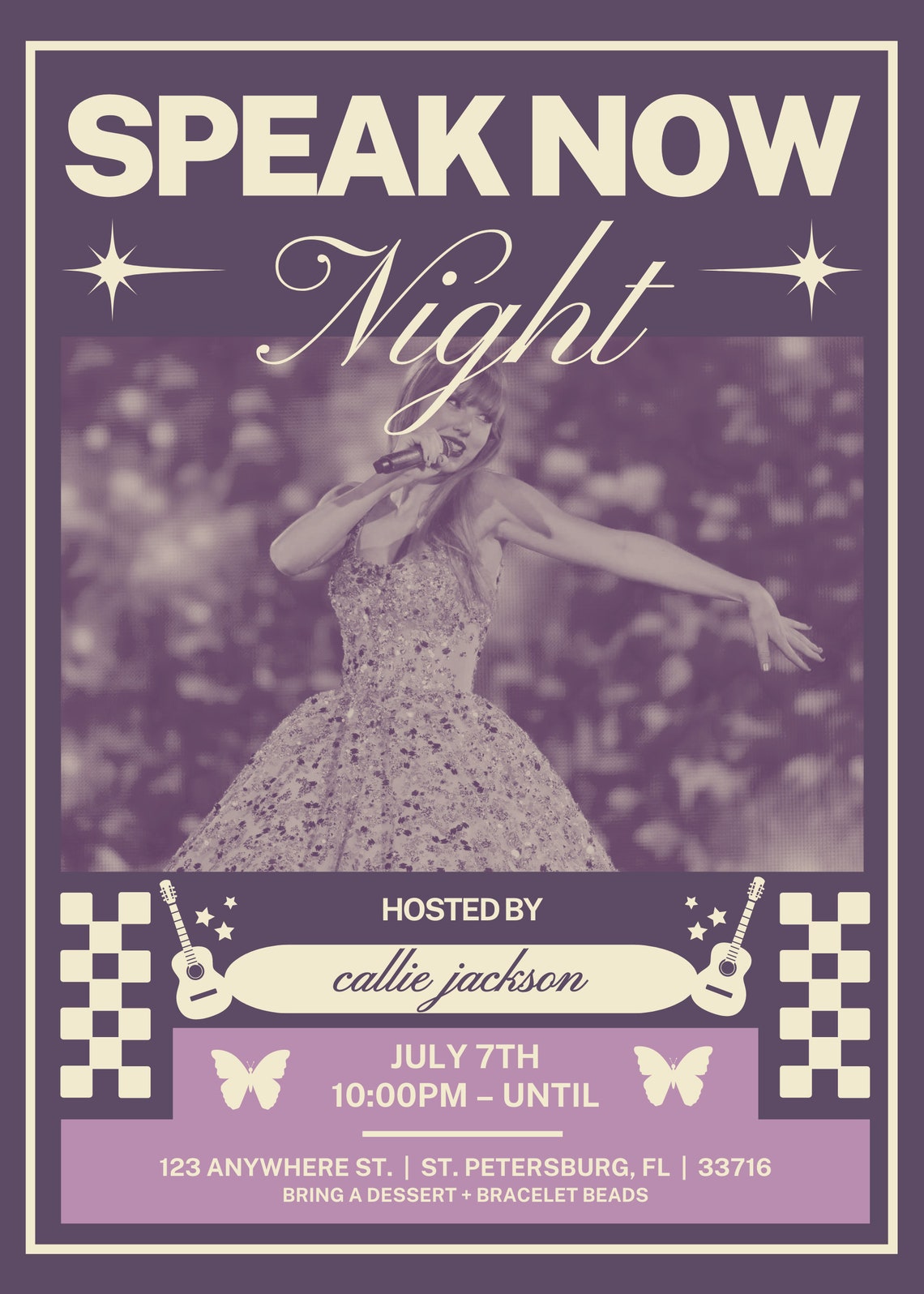 Speak Now Listening Party, Swiftie Bachelorette Invitation, Taylor's ...