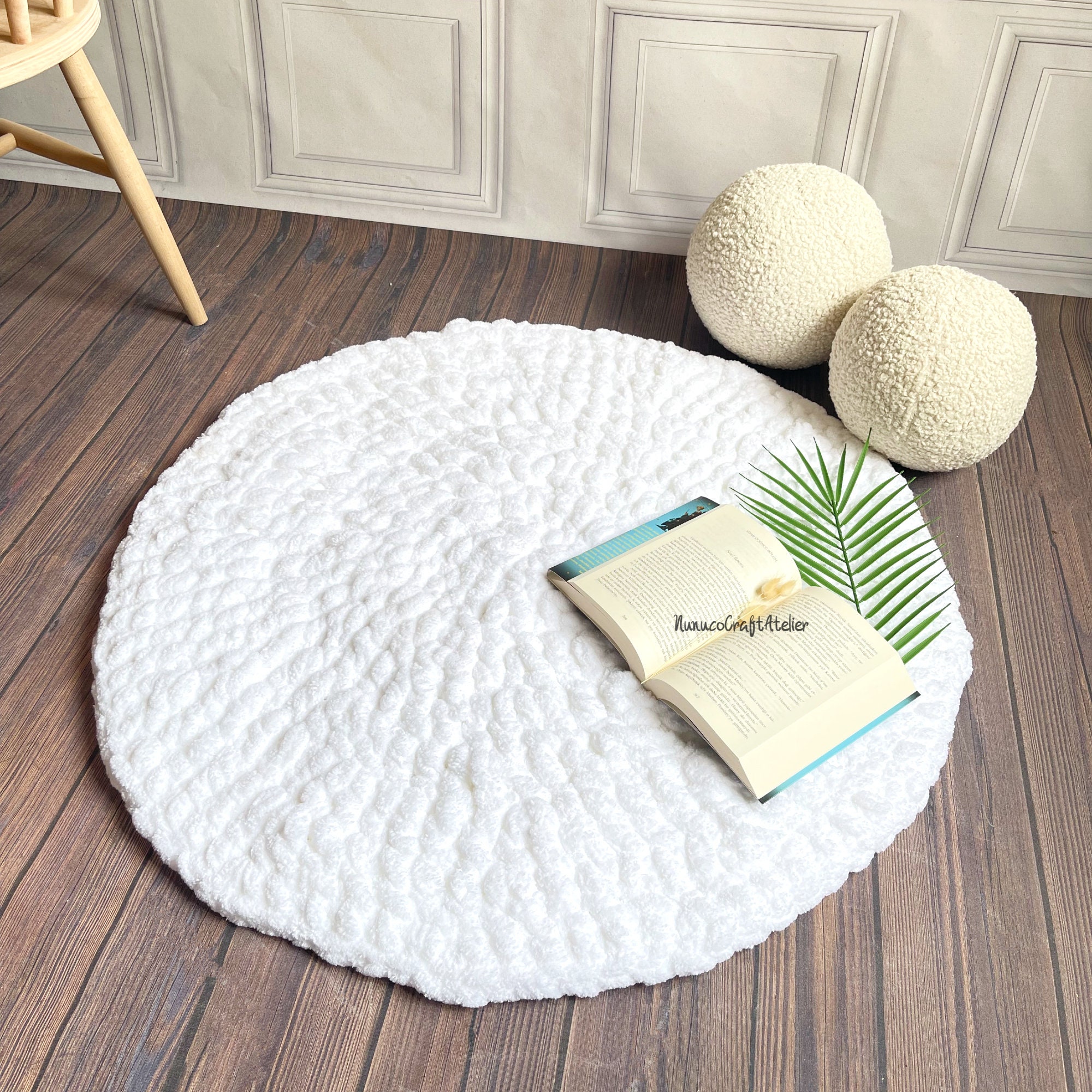 Chunky Wool Rug, Soft Wool Rug, Handmade Rug, Knitted Rug, Chunky Knit ...