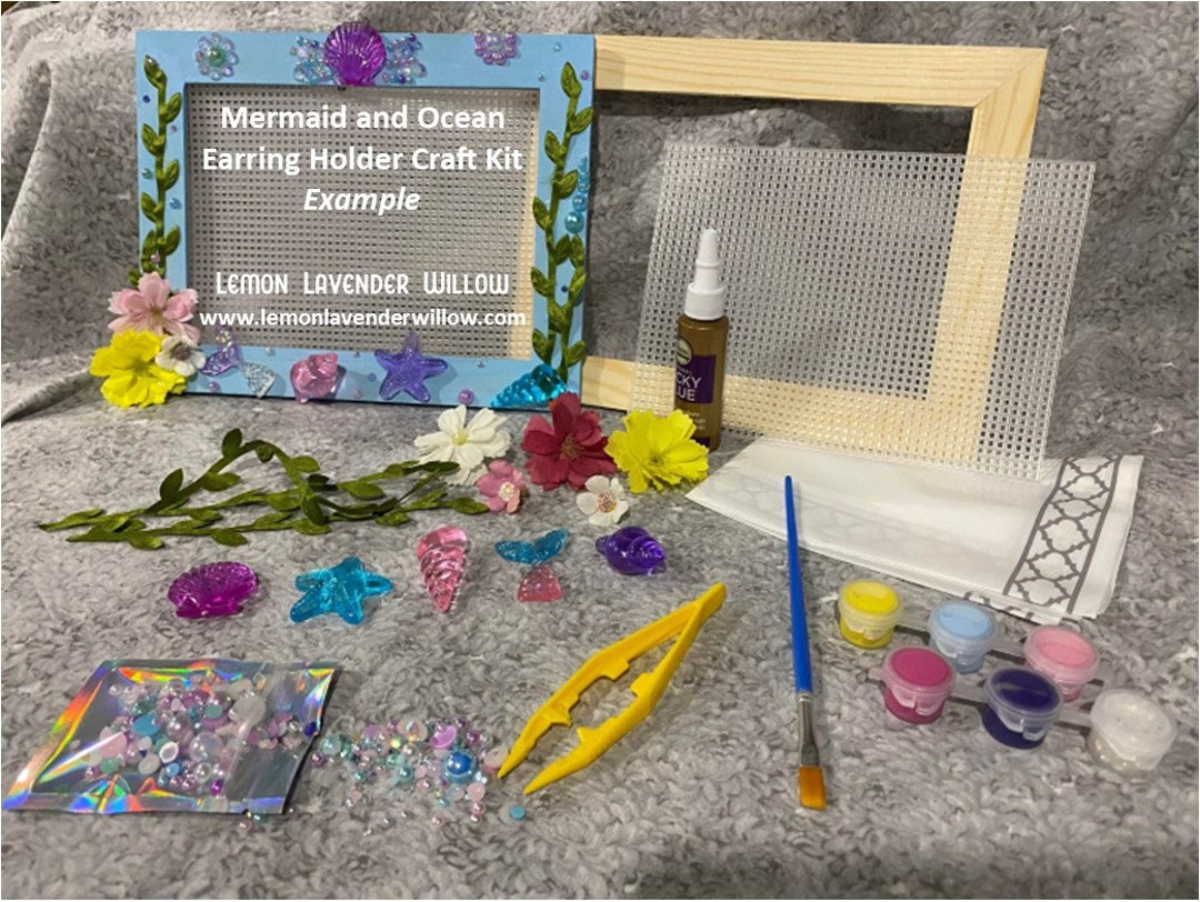Mermaid Ocean Earring Holder Craft Kit DIY Craft Activity Art Project ...