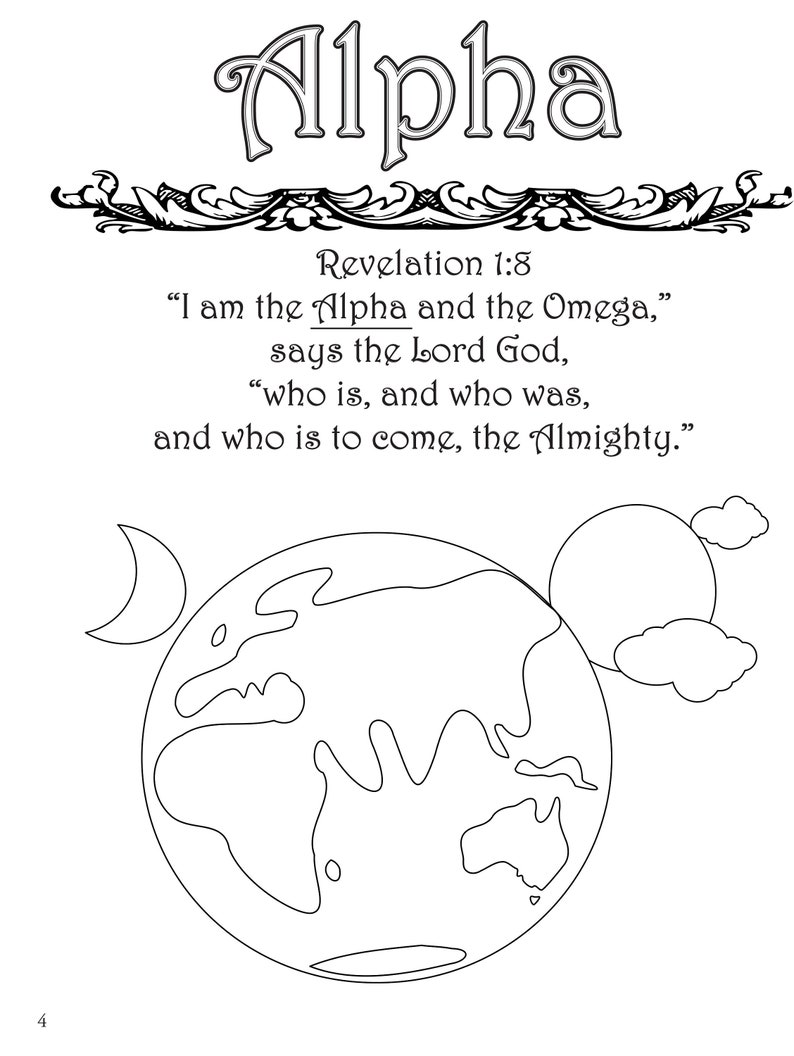 The Abc's With Jesus: Printable Coloring Book - Etsy