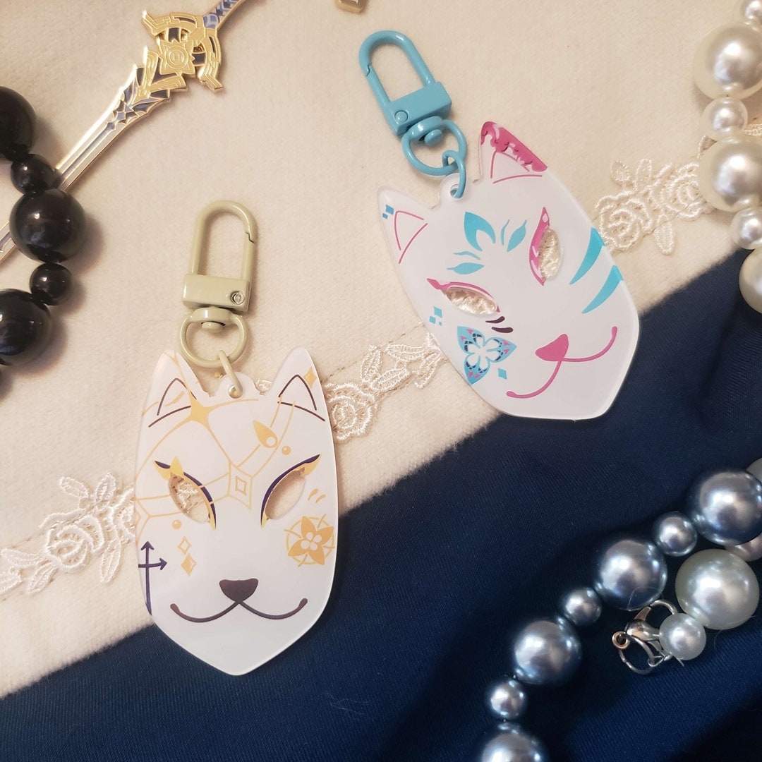 Albedo Fox Masks Genshin Impact Charms - Etsy