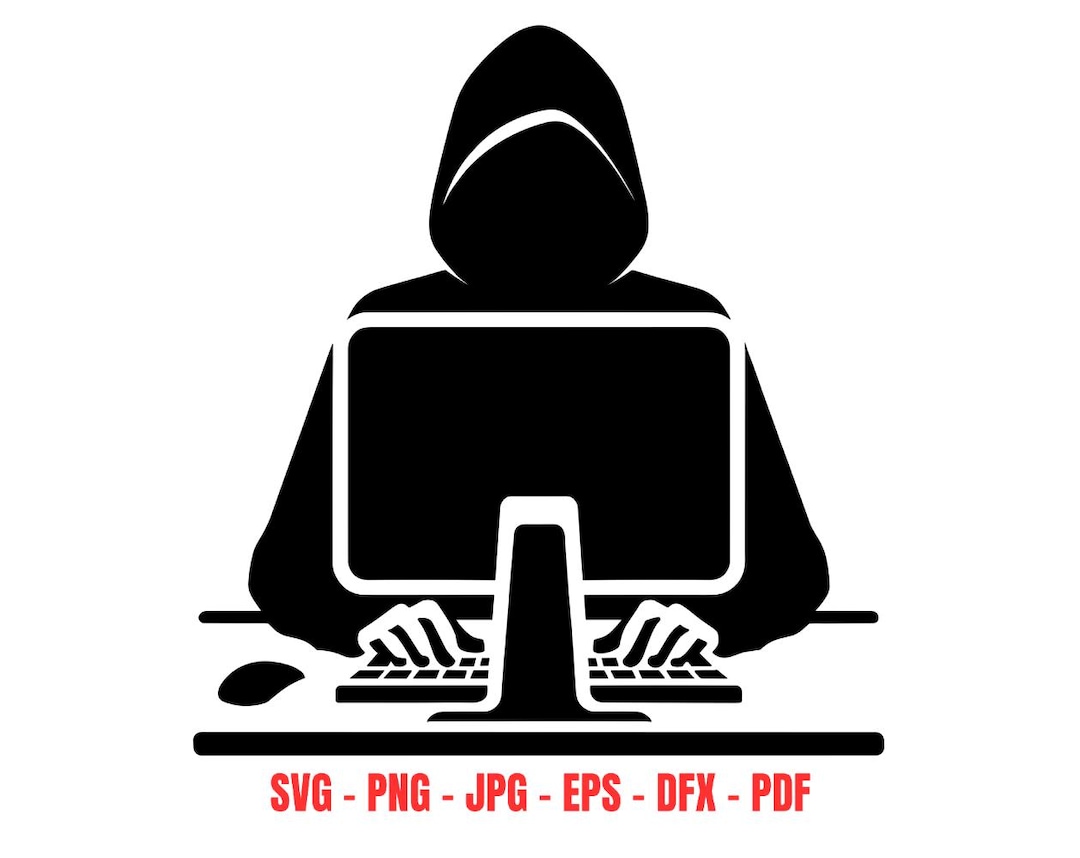 Hacker SVG Computer Programmer Clipart Cyber Security Digital Download ...