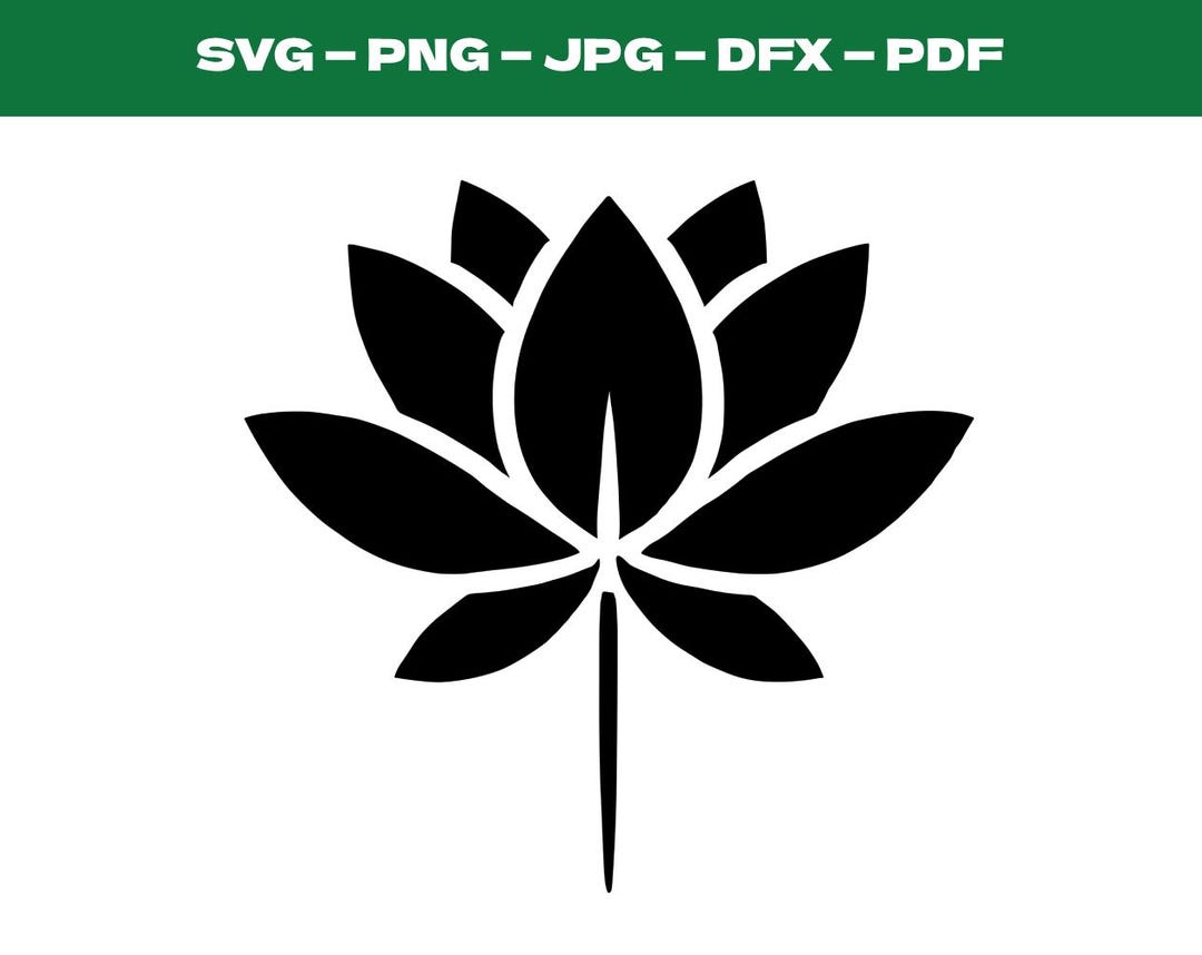 Lotus Flower SVG, Modern Floral Design Download, Flower Digital Art ...