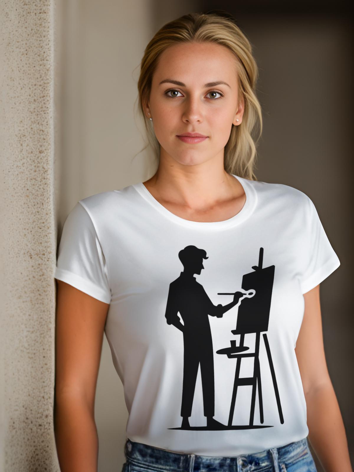 Artist Painting Svg Painter Silhouette, Art Studio Clipart, Creative ...