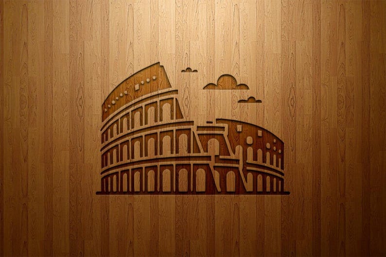 Rome Colosseum Svg Roman Architecture Digital Art Italian Landmark ...