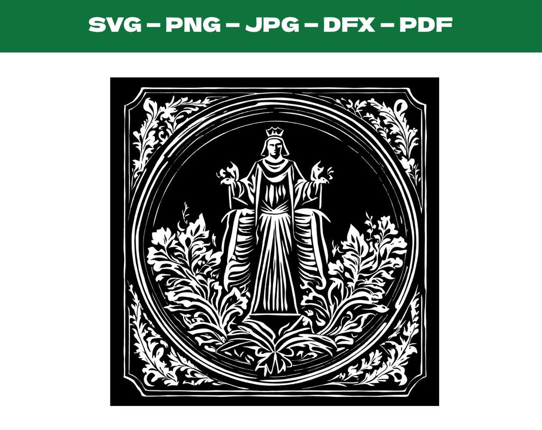 Medieval Queen SVG, Renaissance Gothic Art, Religious Christian ...