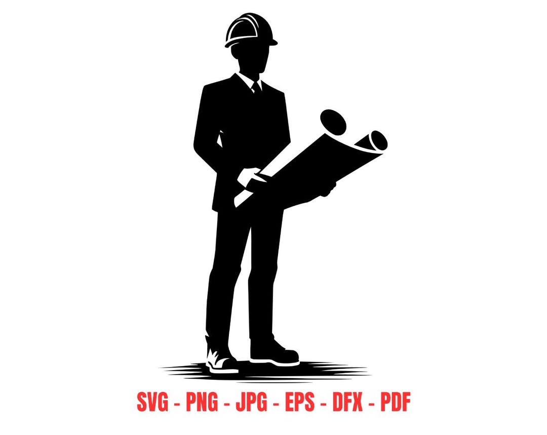 Engineer Silhouette Svg, Construction Manager Clipart, Architect ...
