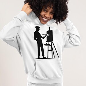 Artist Painting Svg Painter Silhouette, Art Studio Clipart, Creative ...