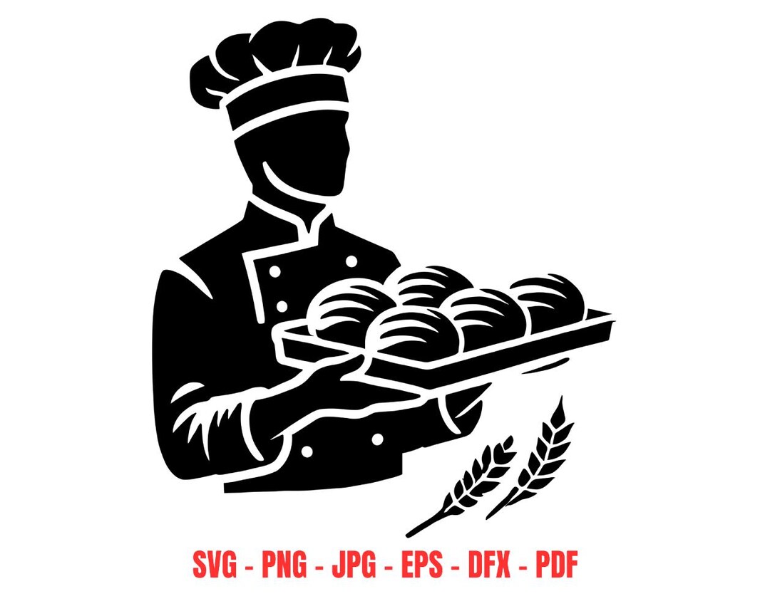 Chef Baker SVG, Kitchen Cooking Clipart, Restaurant Logo Design ...