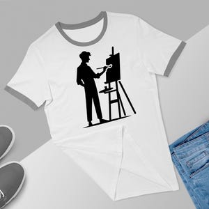 Artist Painting Svg Painter Silhouette, Art Studio Clipart, Creative ...