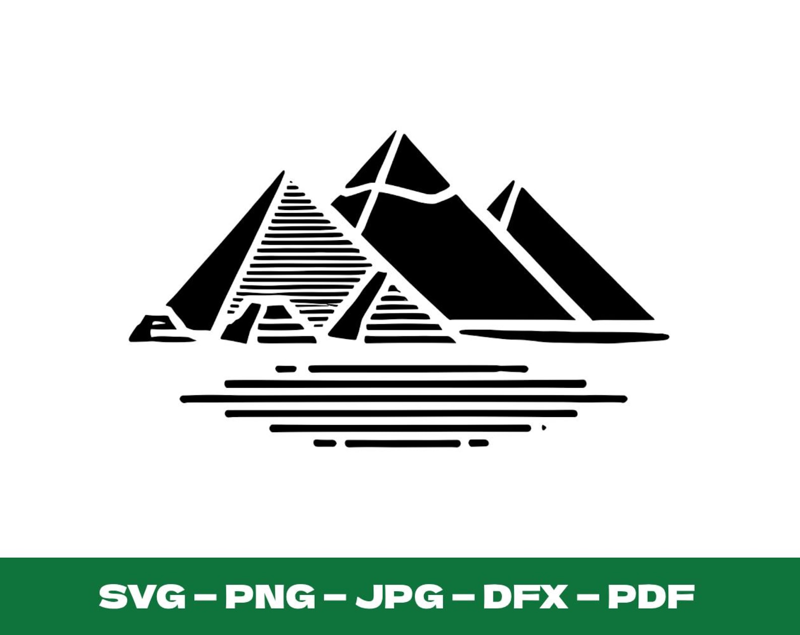 Ancient Pyramids Svg Desert Egyptian Art Digital Download Landscape ...